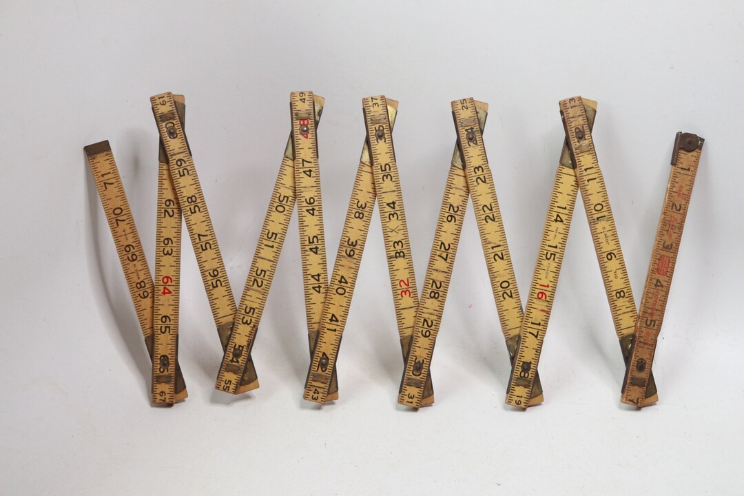Vintage Lufkin Folding Ruler 72 Inch No. X46 Extension Rule Wood ...