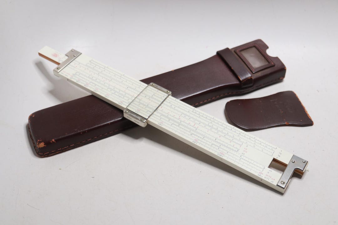 Vintage Slide Rule Versalog Post Slide Rule With Case Professional ...