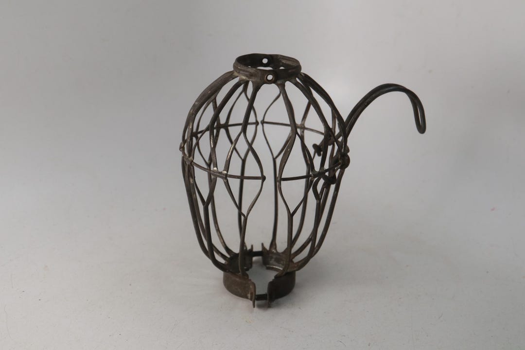 Vintage Light Bulb Cage - Wire Light Bulb Cage - Light Bulb Protector ...