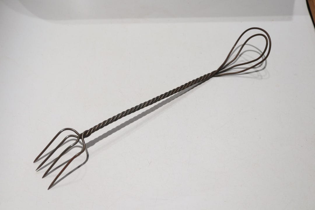 Primitive Twisted Wire Fork and Scoop Thinner Gauge Wire Kitchen ...