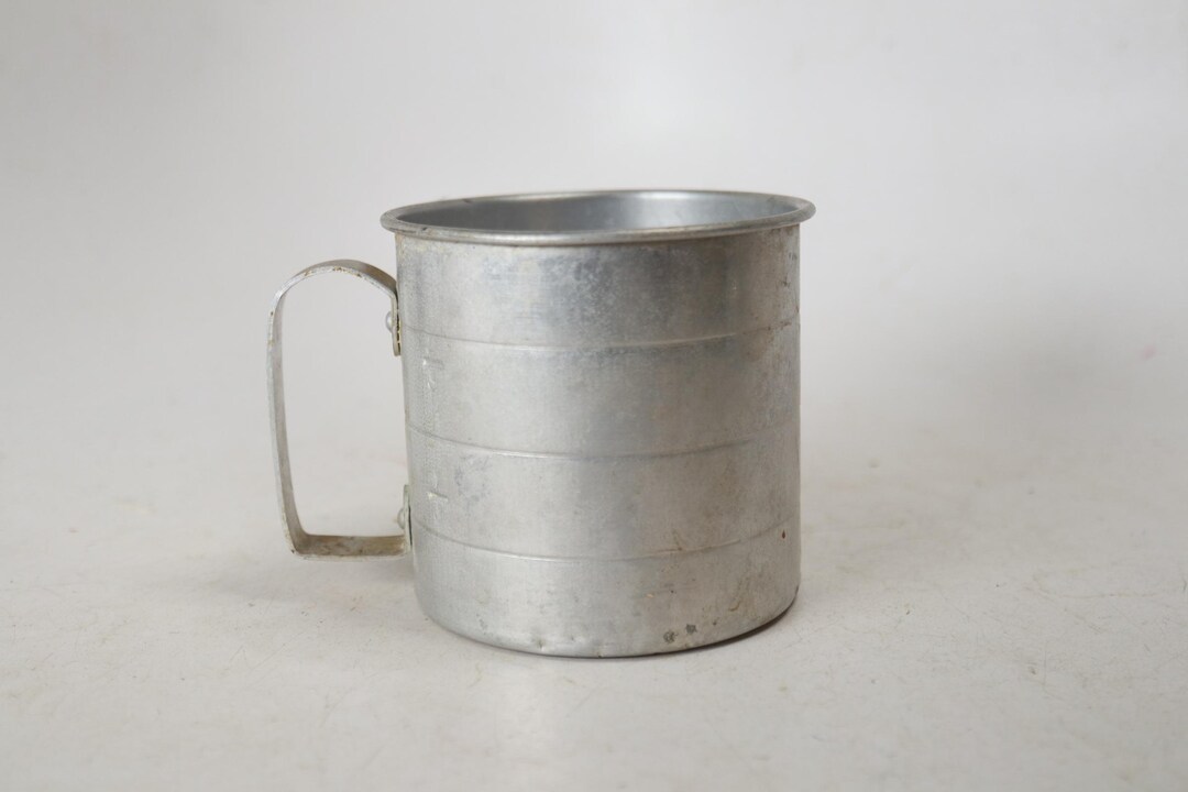 Vintage Aluminum Measuring Cup - Kitchen Measuring Cup - Early Aluminum ...
