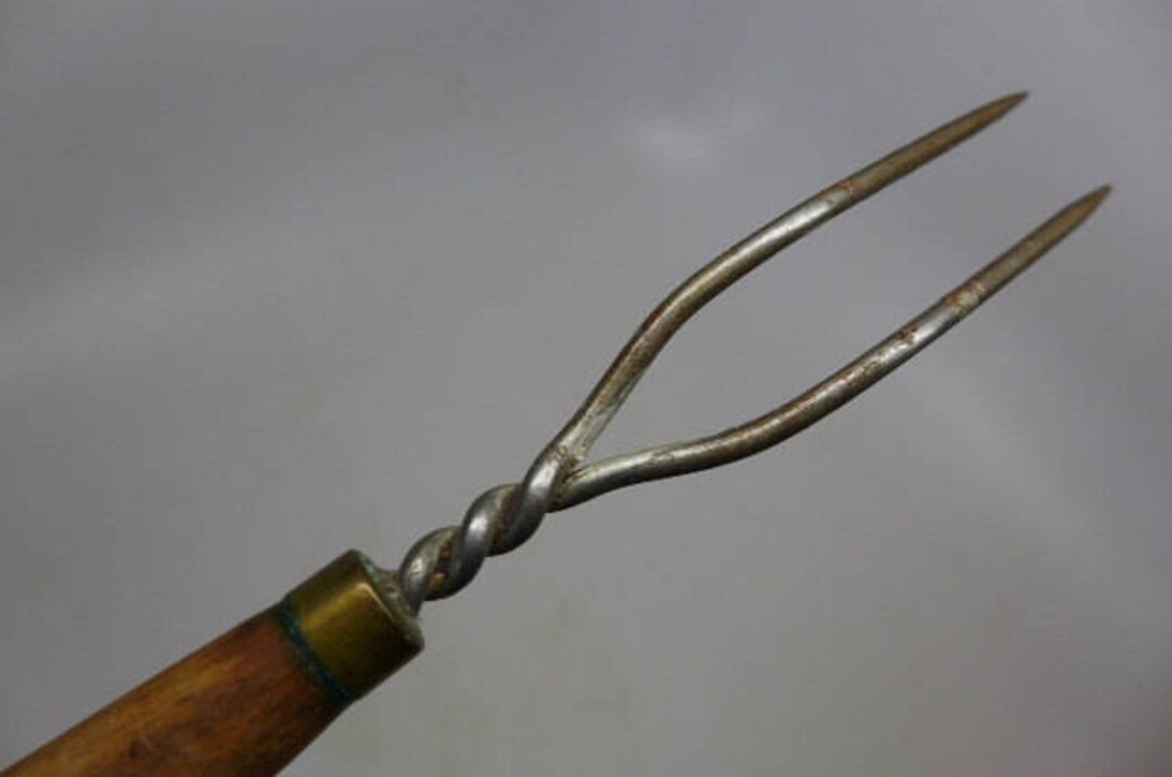 Antique Toasting Fork Twisted Wire Toasting Fork Brass Ferule Antique ...