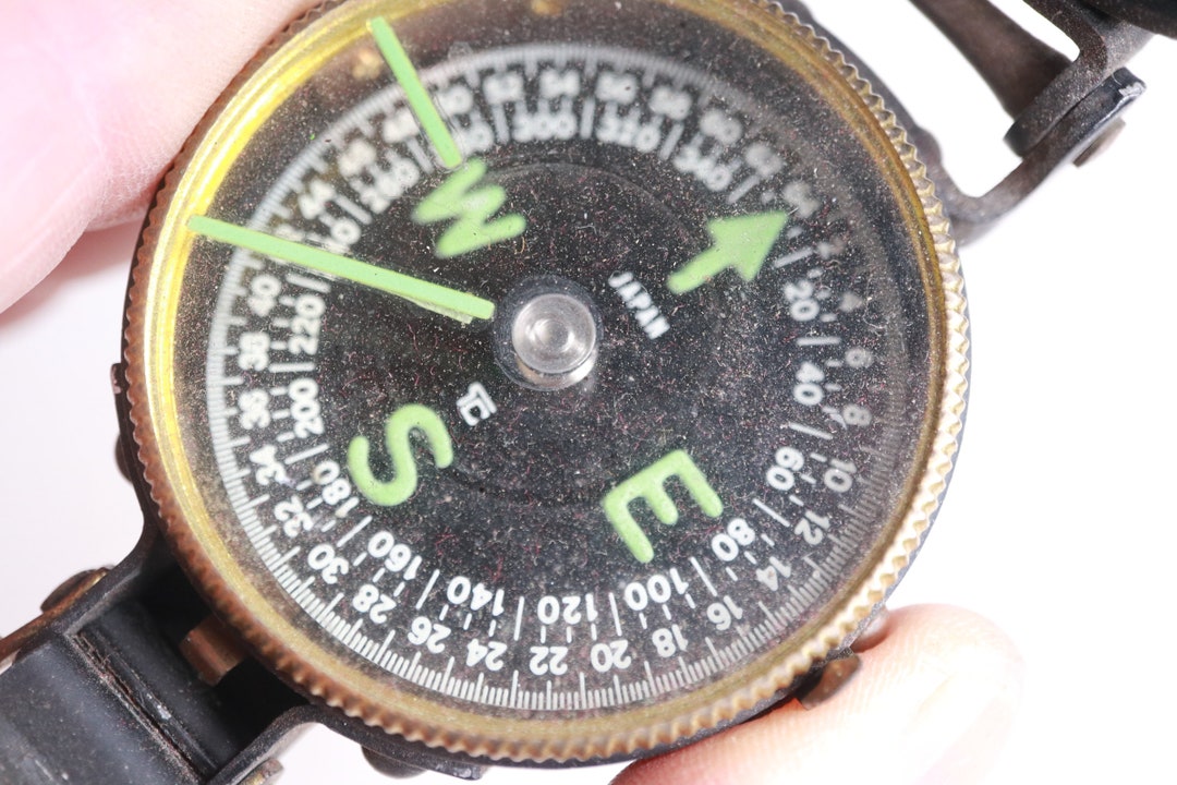 Vintage Compass - Japanese Compass - Pocket Compass - Folding Compass ...