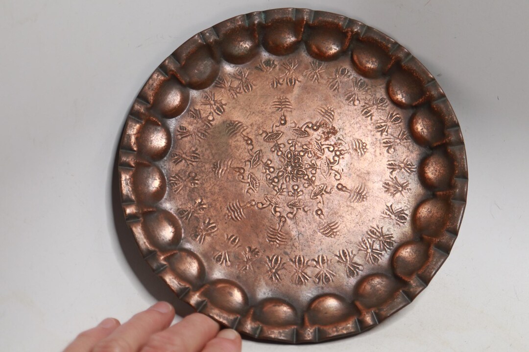 Vintage Hand Made Persian Plate excellent Work Hand Tooled Persian ...