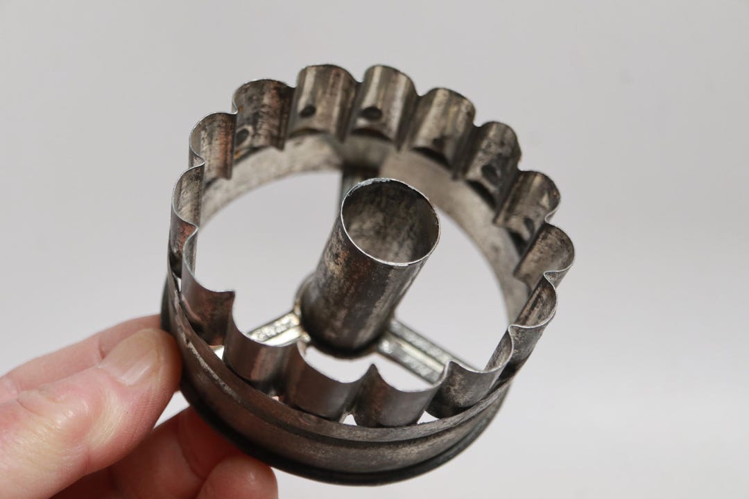 Antique Tin Donut Cutter Fluted Sides Tin Cookie Cutter - Etsy