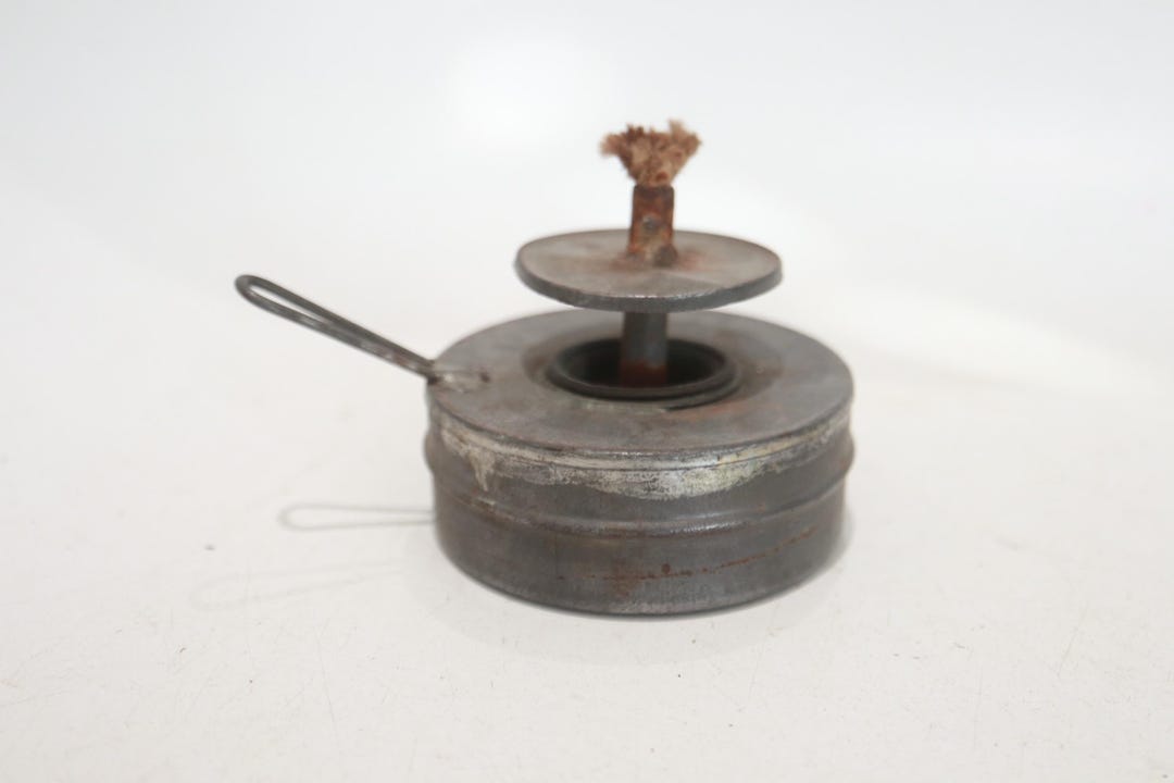 Antique Simplex Tin Oil Lamp - Antique Lighting - Tin Oil Lamp - Tin ...