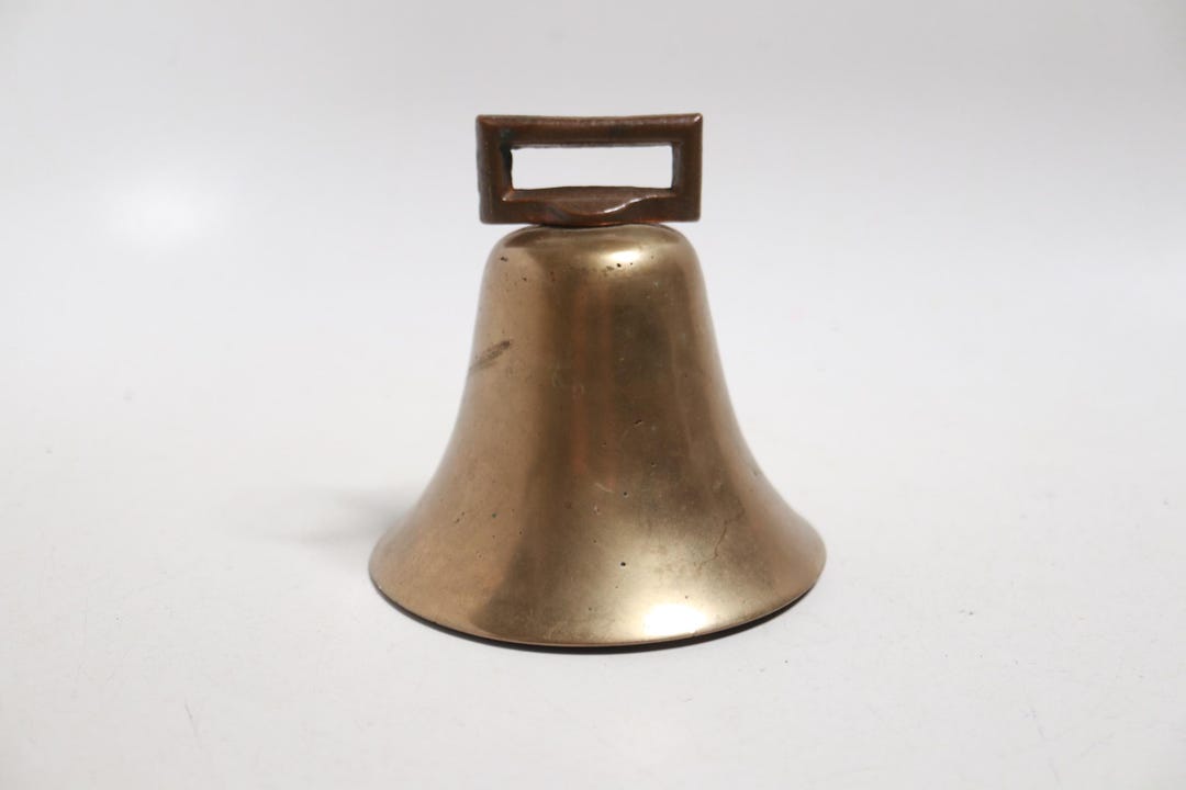 Antique Brass Bell Call Bell Loud Well Made Cast Iron Clapper Cast ...