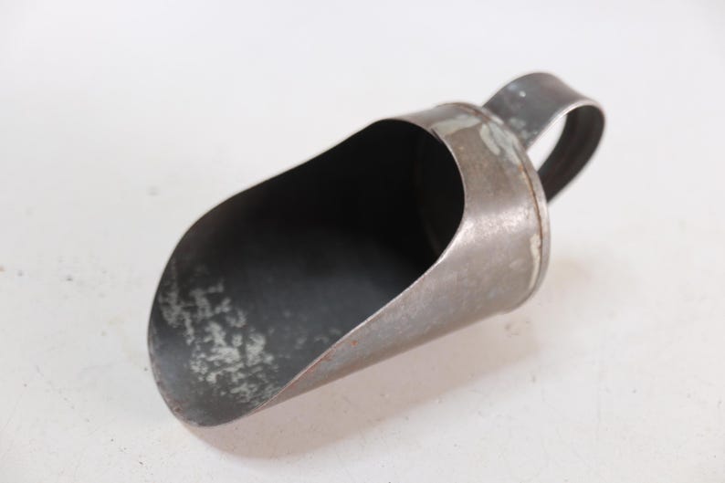 Antique Tin Scoop - Small Hand Made Tin Scoop - Vintage Scoop - Vintage ...