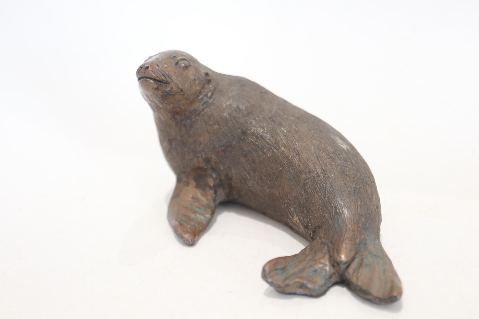Vintage Cast Bronze Seal Figurine - Joseph Addotta - 1987 - Sea Lion ...