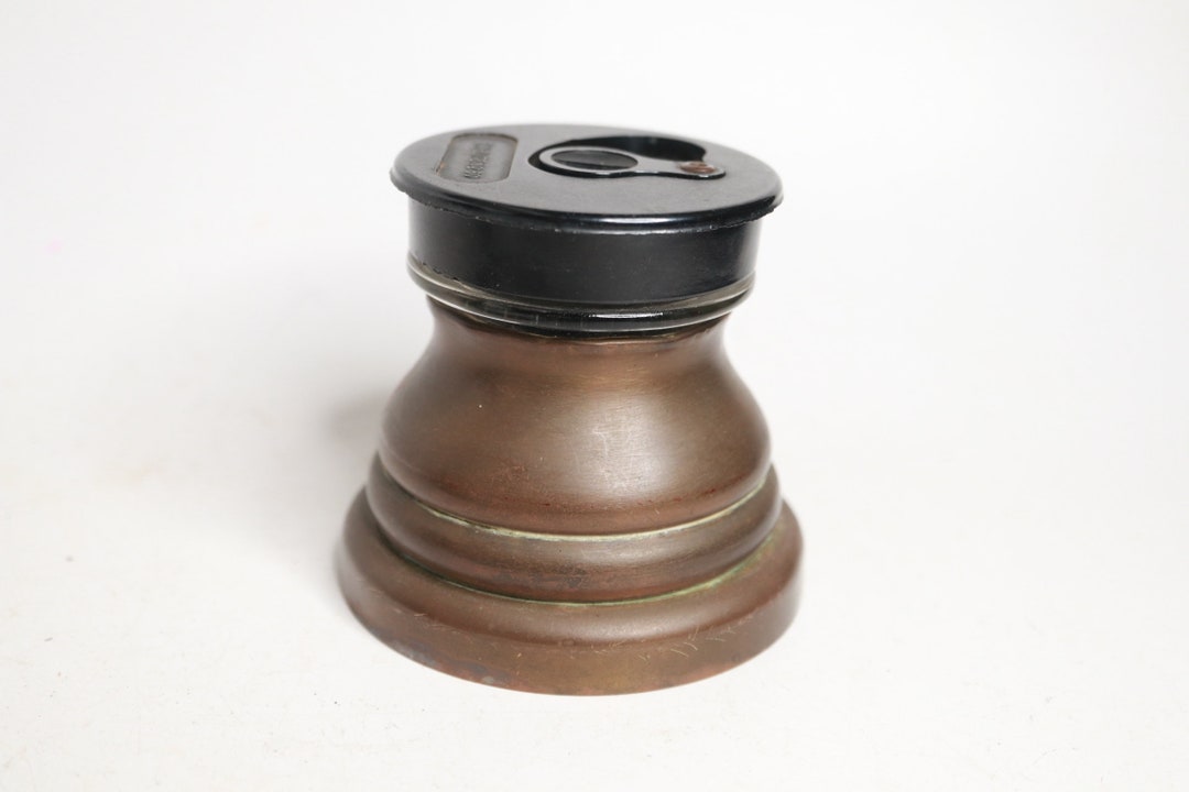 Antique Bakelite No. 60 Ink Well - Brass Base Ink Well - Student Ink ...