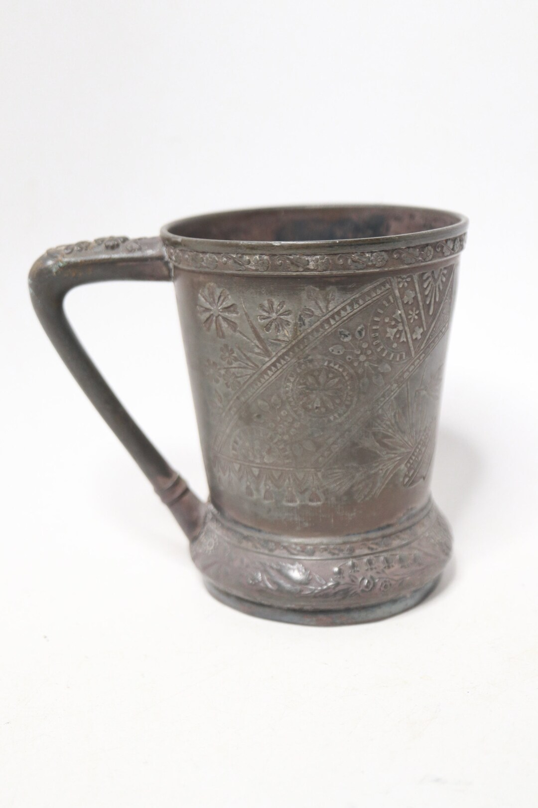 Antique Victorian Silverplate Cup - Flowers and Birds - Middletown ...