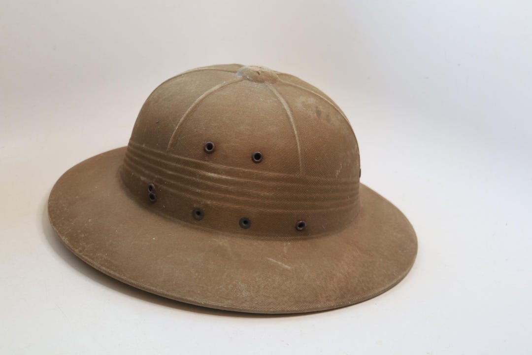 Vintage Safari Hat Sunproof Hat Explorer Hat Jungle Helmet Size Medium ...