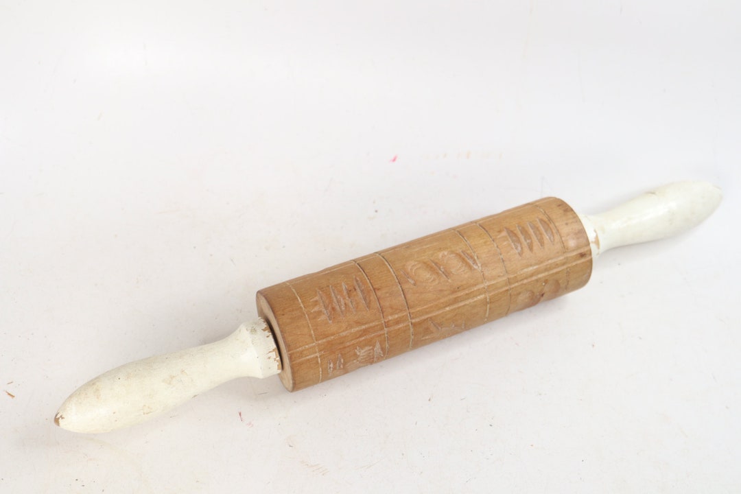 Vintage Springerle Rolling Pin Vintage Springerle Cookie Roller Baking ...