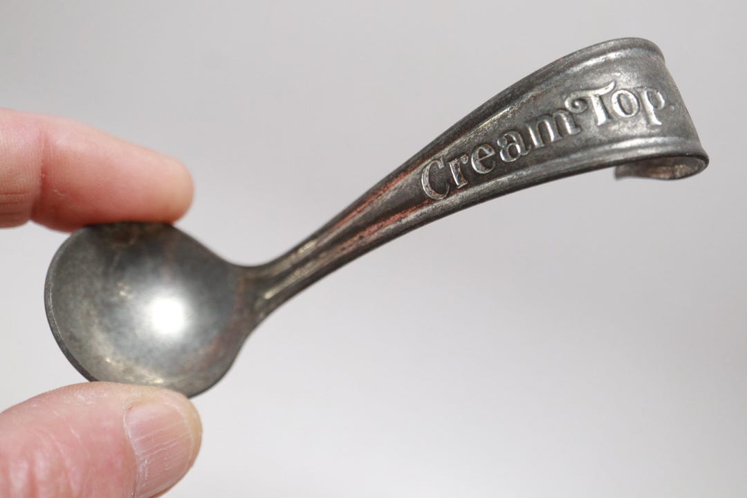 Vintage Cream Top Dairy Milk Spoon - Cream Spoon - Dairy - Kitchen - Etsy