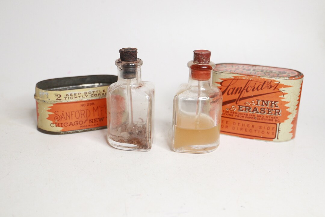 Vintage Sanford's Ink Eraser Tin Advertising Tin Complete Very Good ...
