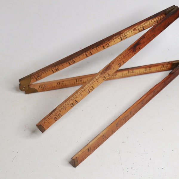 Vintage Wooden Ruler - Etsy
