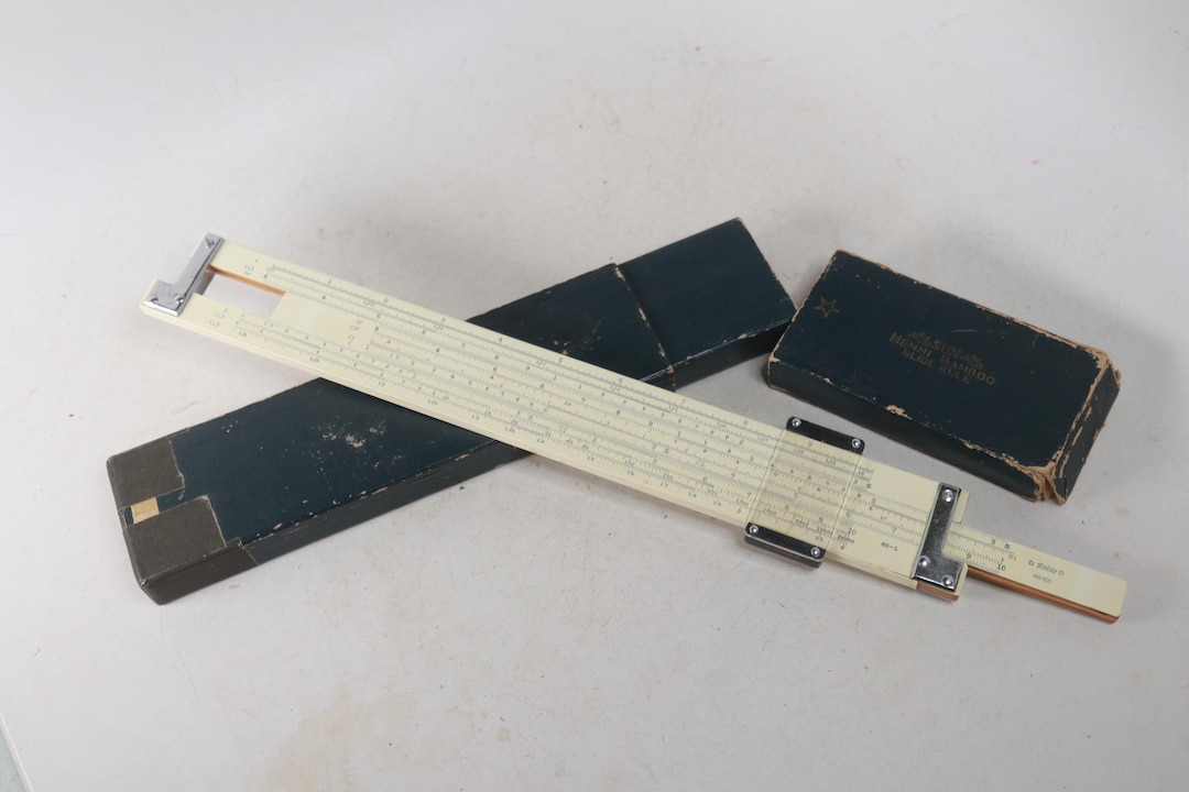 Vintage Slide Rule - Sun Hemmi Slide Rule With Case - No. 153 ...