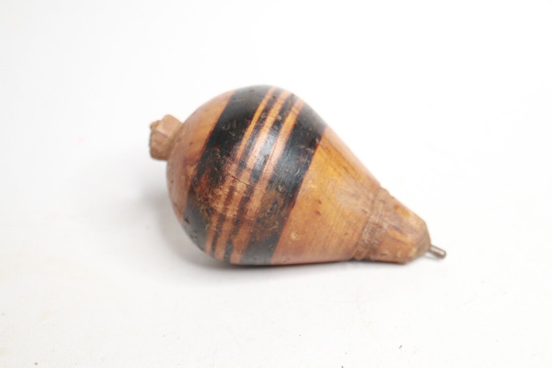 Antique Wood Throw Top - Spinning Top - Wood Toy - Vintage Toy - Wood ...
