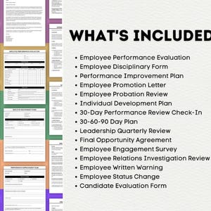 Employee Performance Review Template: 50+ Editable HR Forms (digital ...