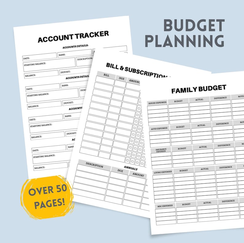 Printable Budget Planner: Monthly & Weekly Expense Tracker (digital PDF ...