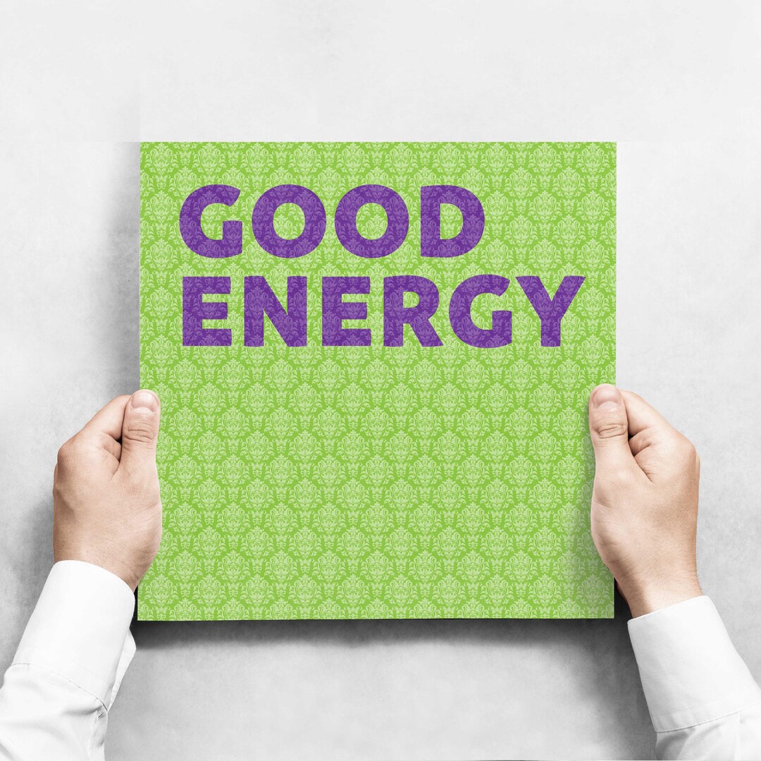 Good Energy Poster: Modern Entrance Hall Art, Friendly Vibe - Etsy