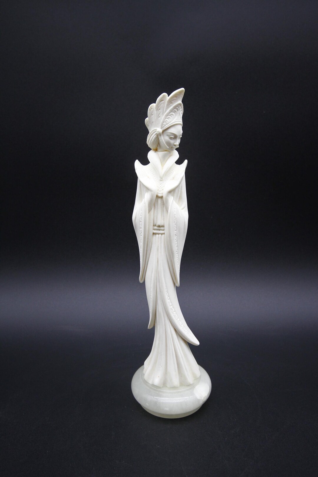 Geisha Signed Statue Figurine by A Giannelli Made in Italy Marble Base ...