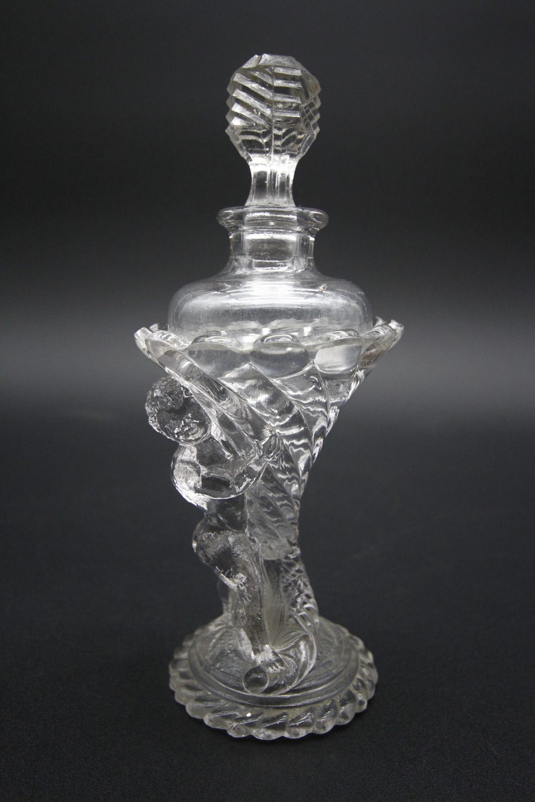Perfume Bottle Antique Victorian Cornucopia Art Nouveau With Cherub ...