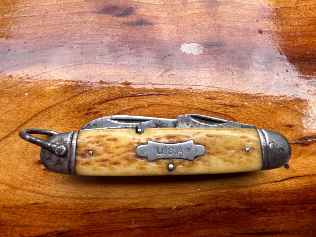 Camillus Vintage WW2 U.S. Army Folding Utility Bone Handle Demo Pocket ...