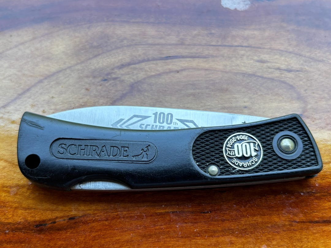 Schrade SP3 100th Anniversary Combo Edge Lockback Folding Pocket Knife ...