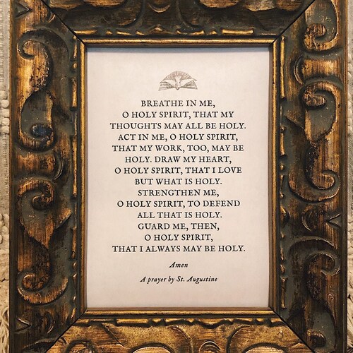 Holy Spirit Prayer by St Augustine Catholic Home Print | Etsy