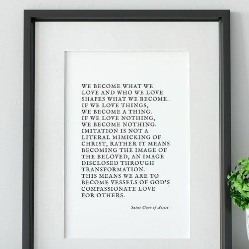St. Clare of Assisi Quote Printable Catholic Saint Quote - Etsy
