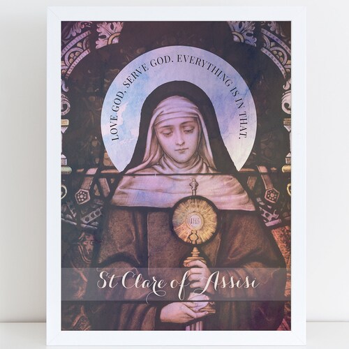 St. Clare of Assisi Quote Printable Catholic Saint Quote - Etsy