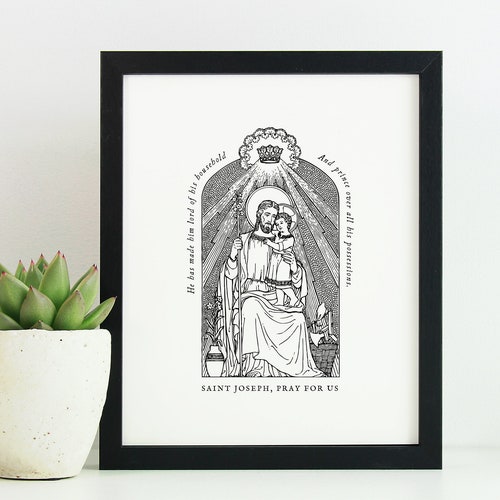 St. Joseph the Worker Holy Family Workshop Scene Catholic - Etsy