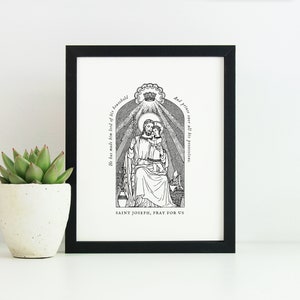 St. Joseph, Father and Worker, Gift for Him, Confirmation Gift ...