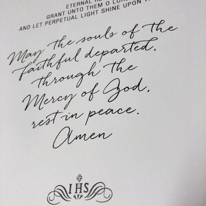 Catholic Eternal Rest Prayer Print: Funeral Memorial Gift (digital ...