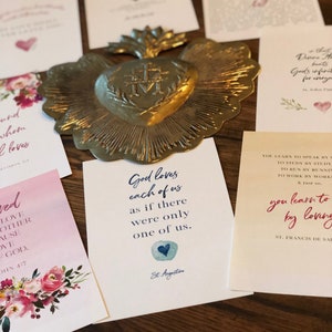 PRINTABLE Valentine Set of Four Valentine Prints 4 Catholic - Etsy