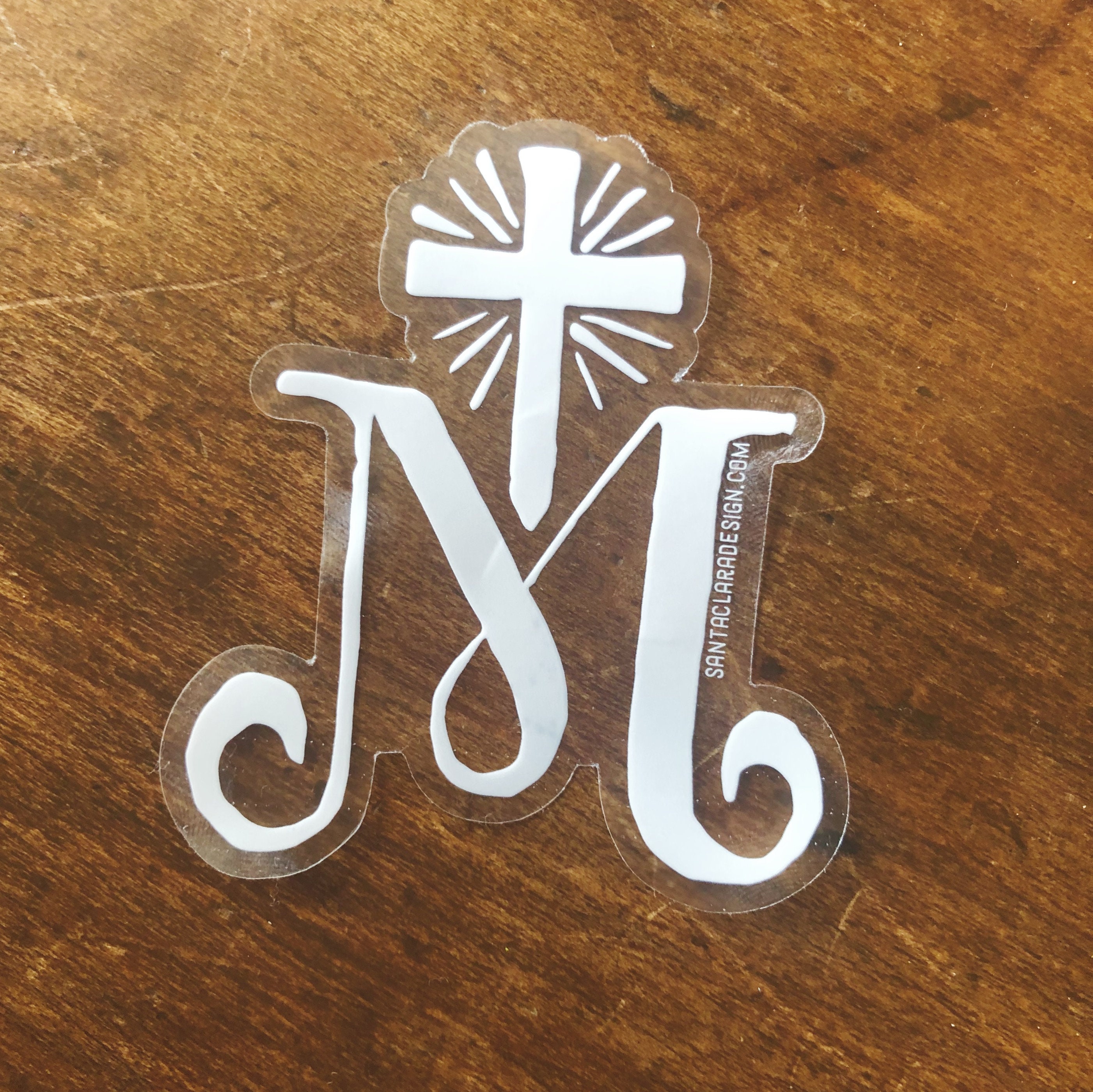 Marian Cross Clear Decal Catholic Inspirational Sticker - Etsy