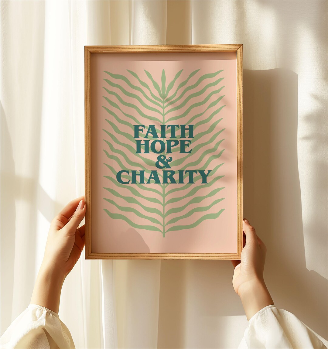 Faith, Hope, Charity Prayer Theological Virtues Printable Poster ...