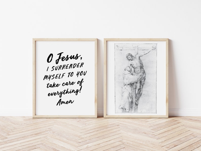 Jesus I Surrender Prayer Lenten Poster Catholic Art Print - Etsy