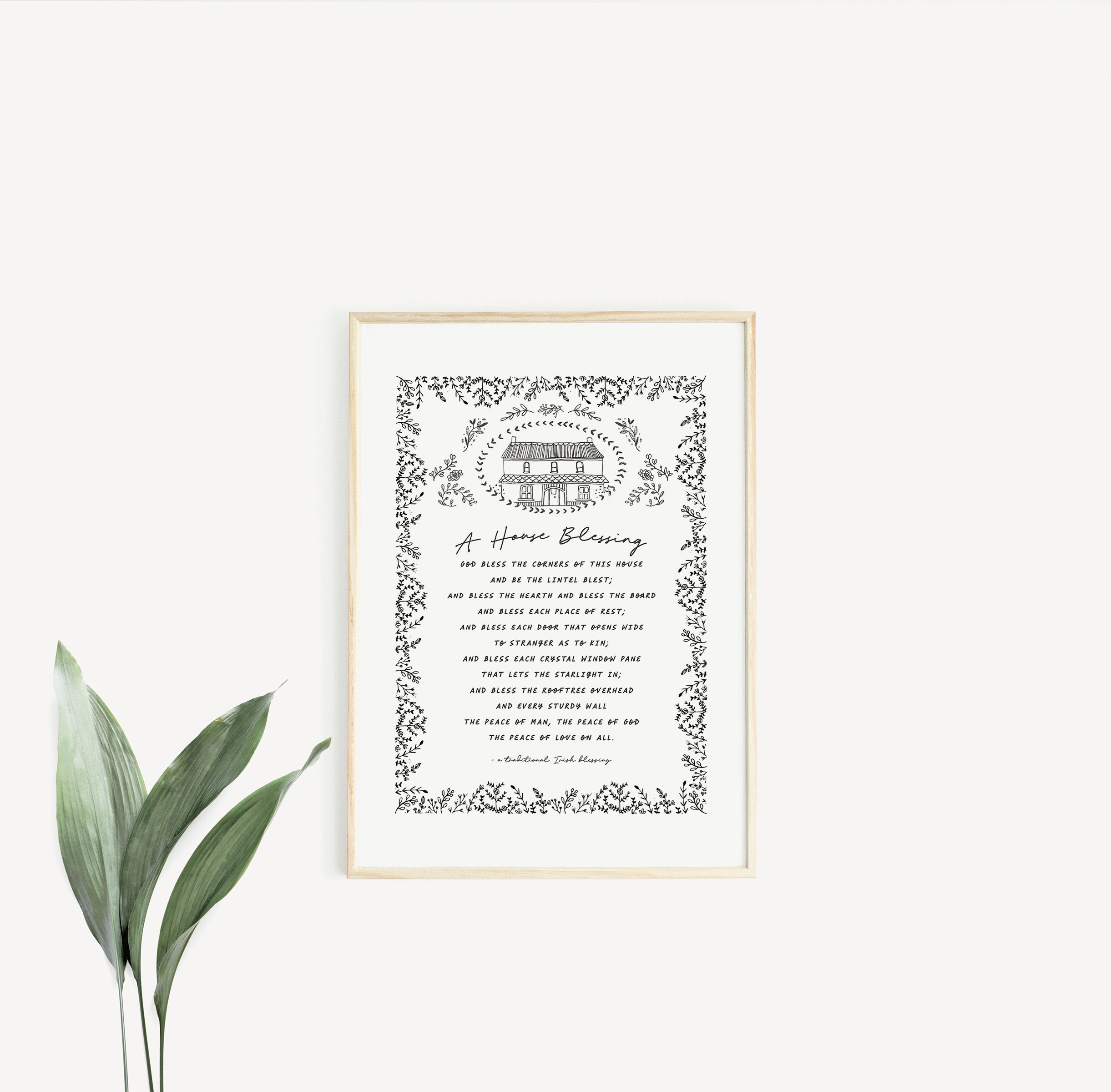 House Blessing Prayer Irish Traditional House Blessing New | Etsy