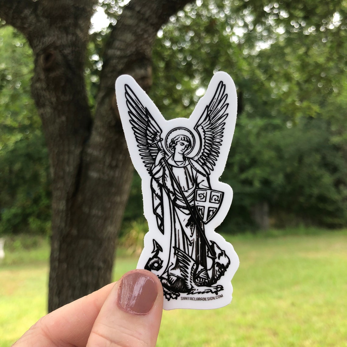 St. Michael the Archangel Catholic Vinyl Sticker Indoor - Etsy