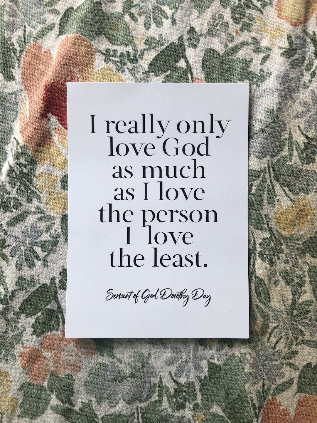 Dorothy Day Quote Art Print: Lenten Catholic Home Decor - Etsy