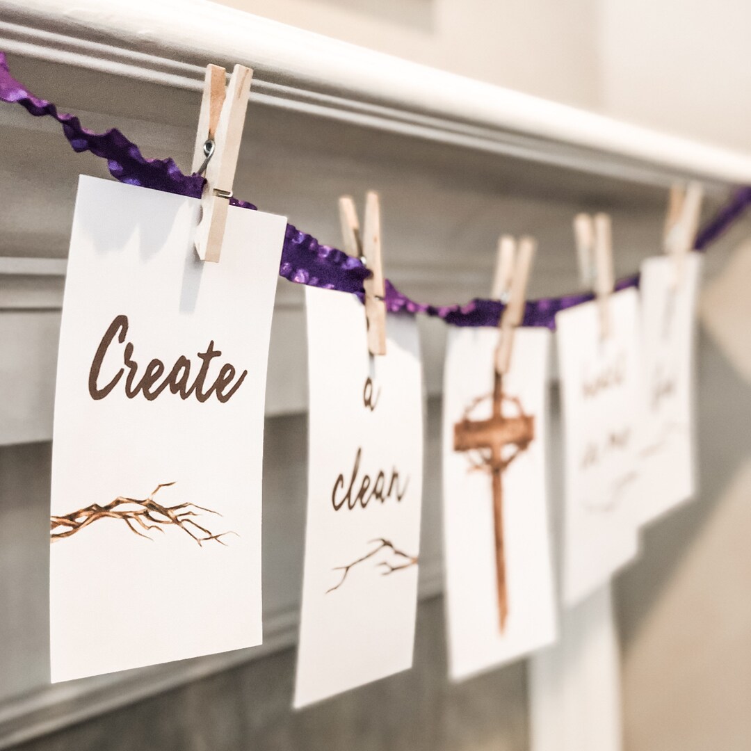 Printable Lenten Prayer Banner: Catholic Home Decor (digital Download ...