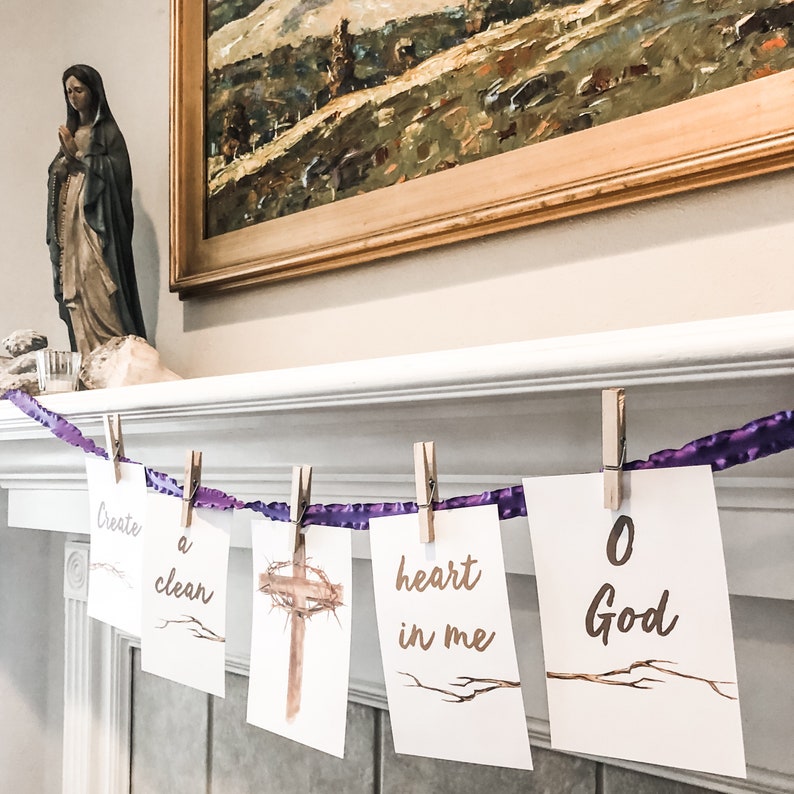 Printable Lent Prayer Banner Downloadable Lenten Decor - Etsy