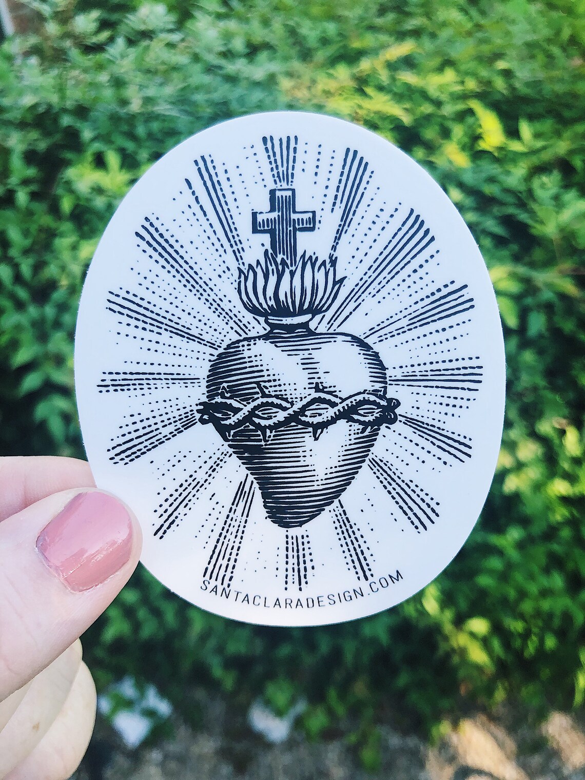Sacred Heart Sticker Catholic Vinyl Sticker Indoor & - Etsy