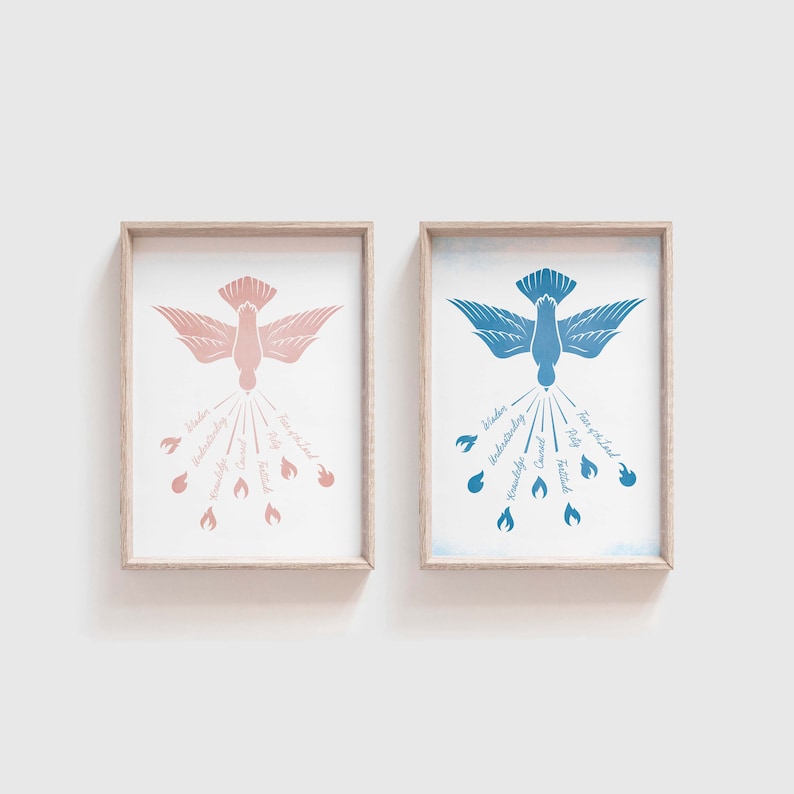 Gifts of the Holy Spirit Rose Print: Catholic Confirmation Gift - Etsy