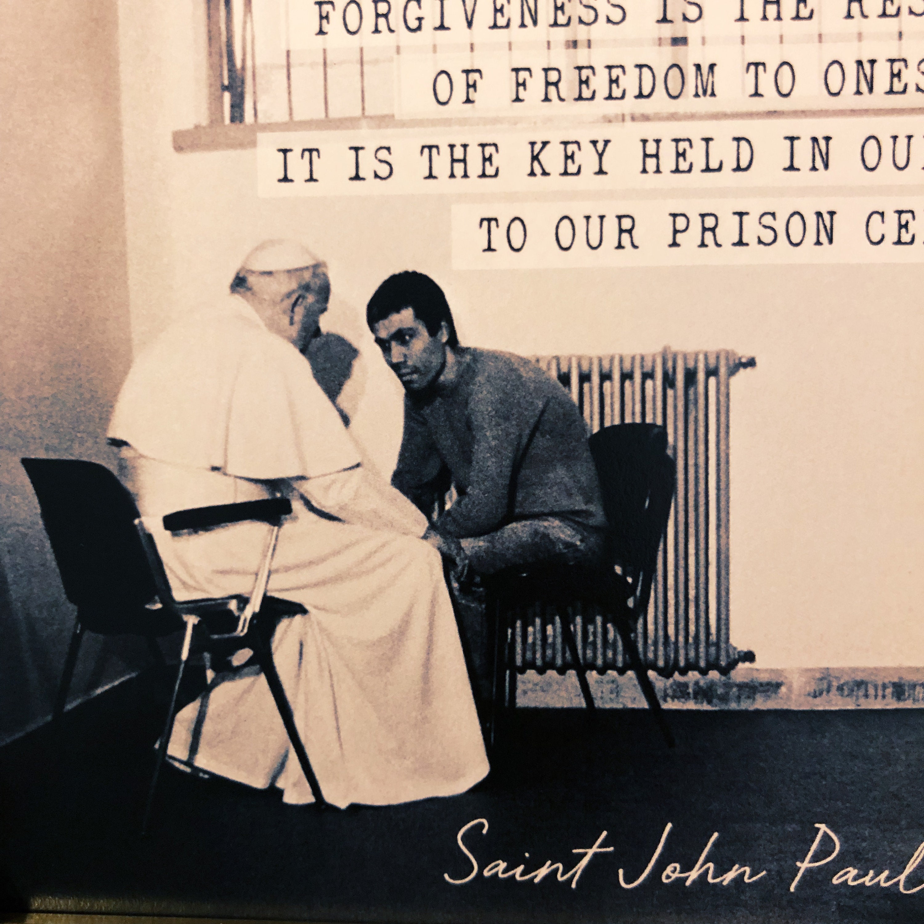 John Paul II Forgiveness Catholic Print Fatima Santa Clara | Etsy