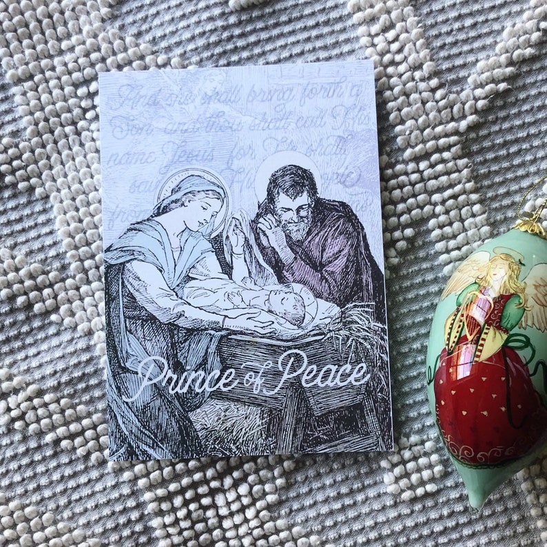 Jesus Mary and Joseph Nativity Art Print Christmas Advent - Etsy