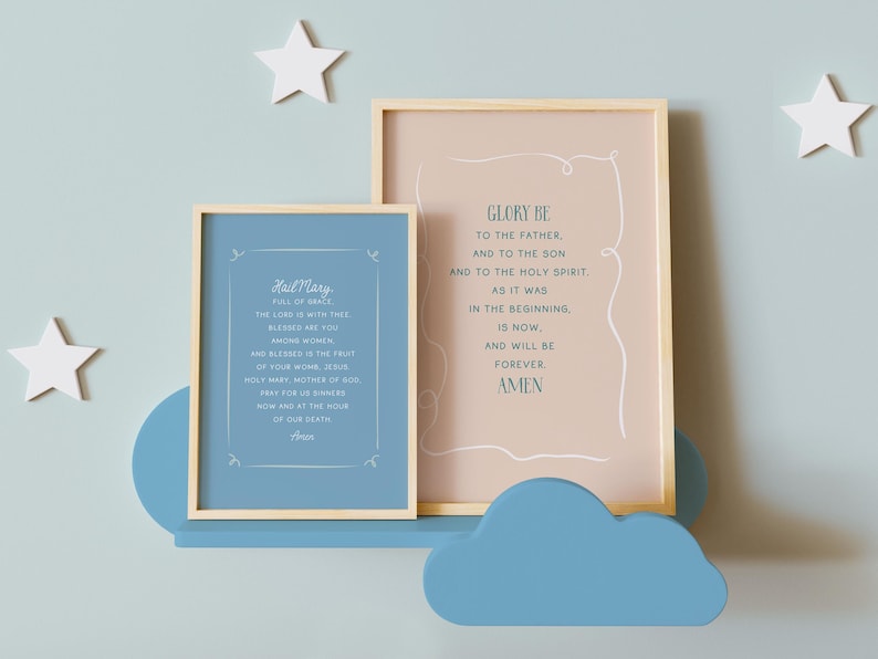 Hail Mary Prayer Printable: Catholic Christian Wall Art (digital ...