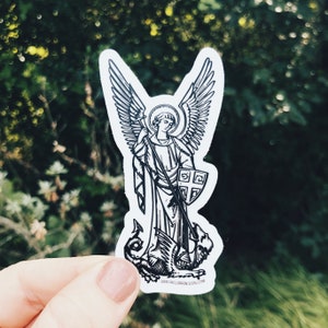 St. Michael the Archangel | Catholic Vinyl Sticker | Indoor Outdoor Use ...